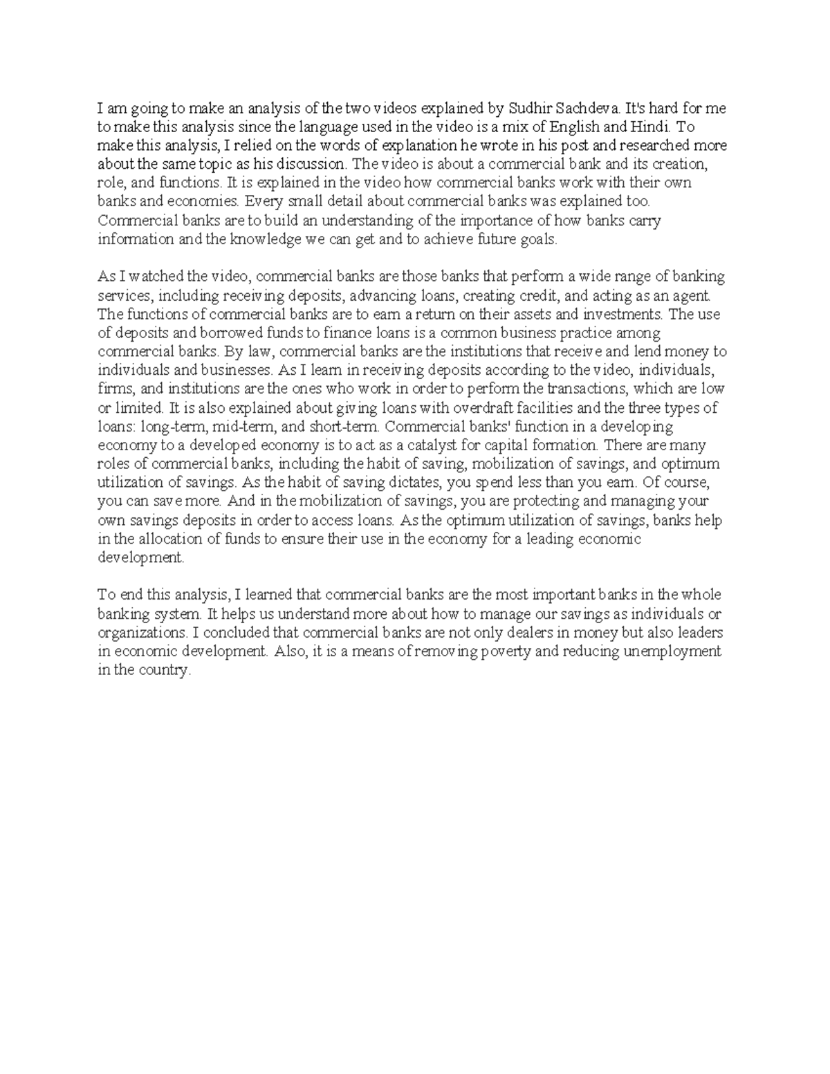 Fm3-activity-4 - I am going to make an analysis of the two videos ...