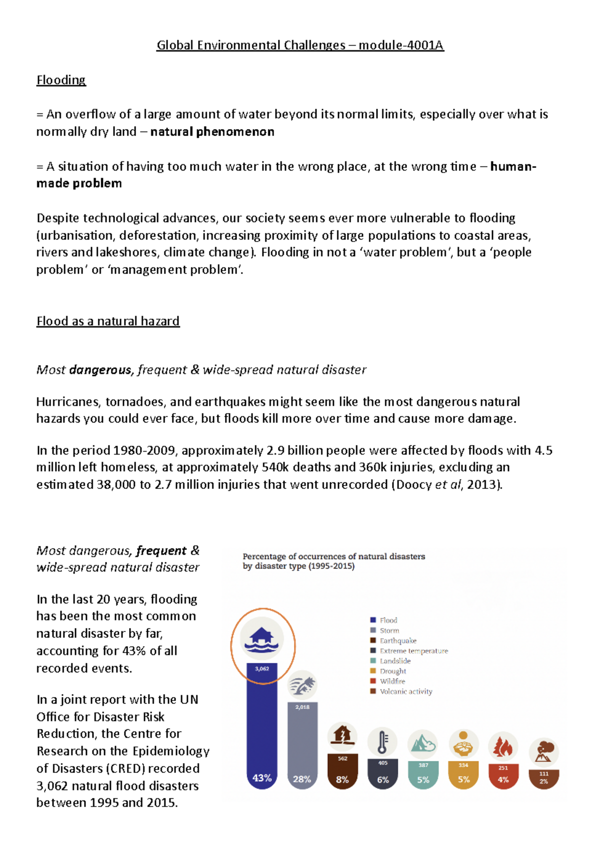Flooding - Lecture notes 7 - ENV-4001A - UEA - Studocu