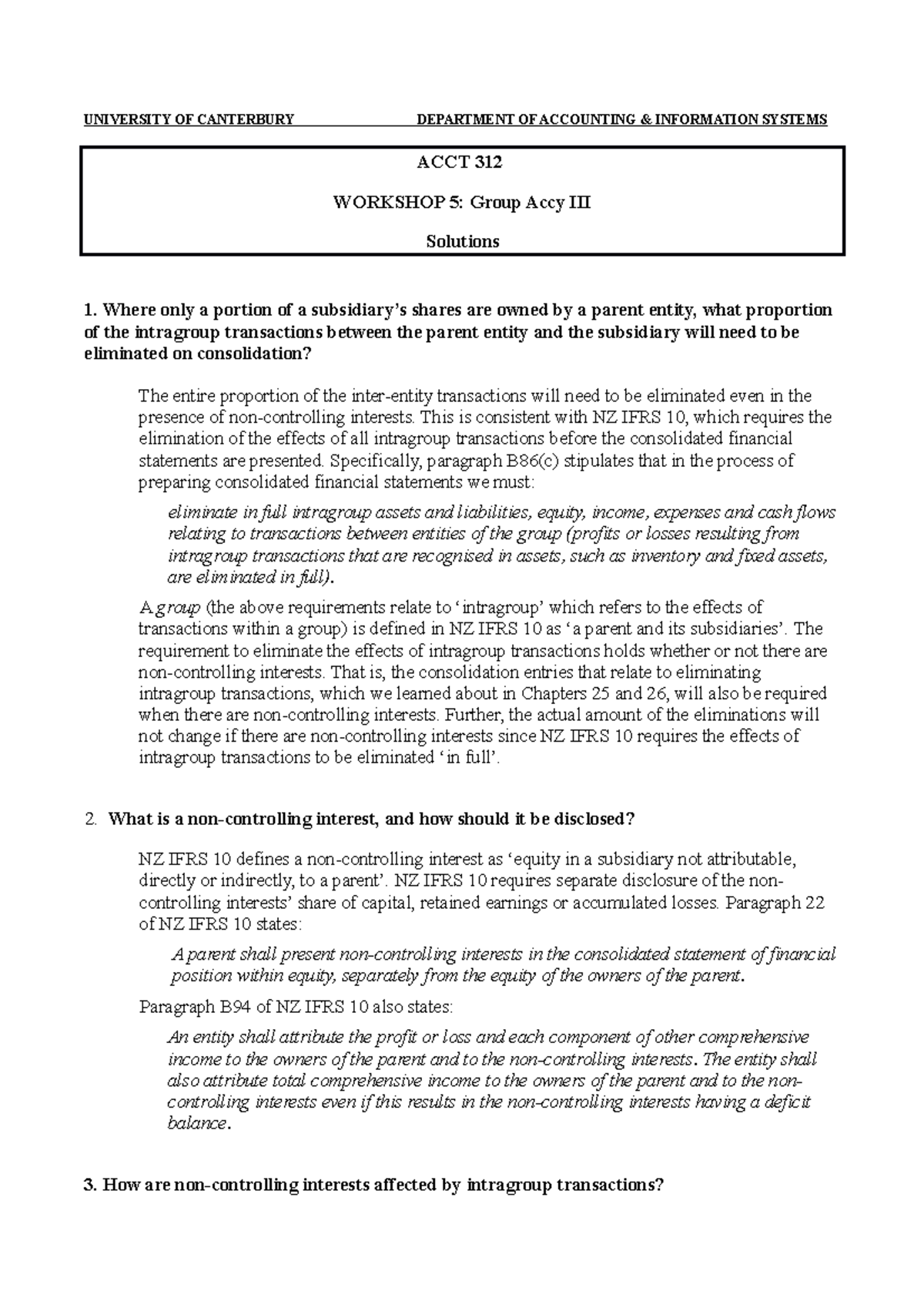 Week 5 Workshop Group Acct III Solutions - UNIVERSITY OF CANTERBURY ...