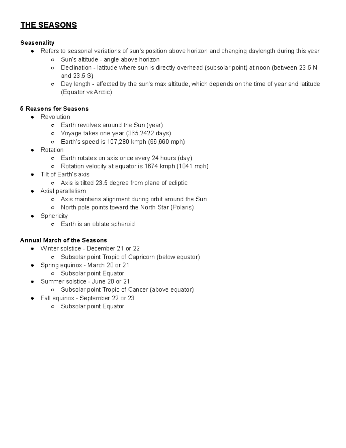 GEOG CH2 P3 - GEOG - THE SEASONS Seasonality Refers to seasonal ...