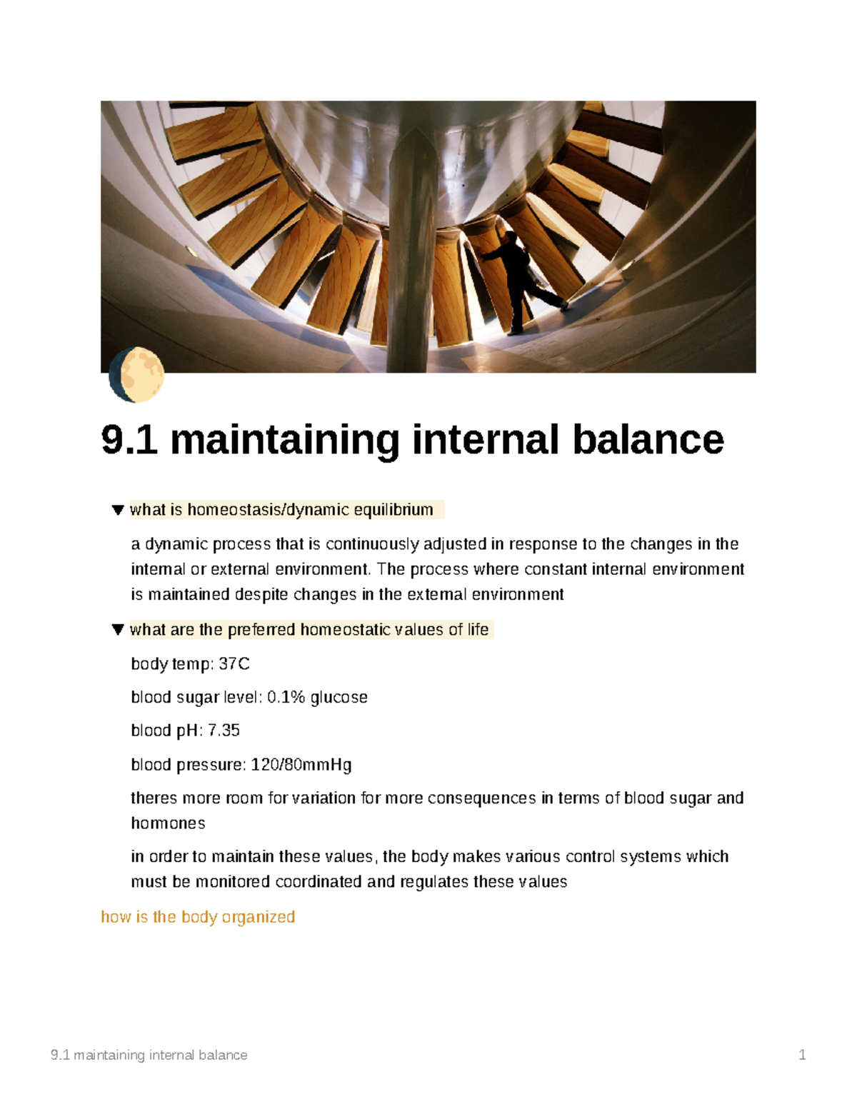 chapter 9.1 maintaining internal balance - 9 maintaining internal ...