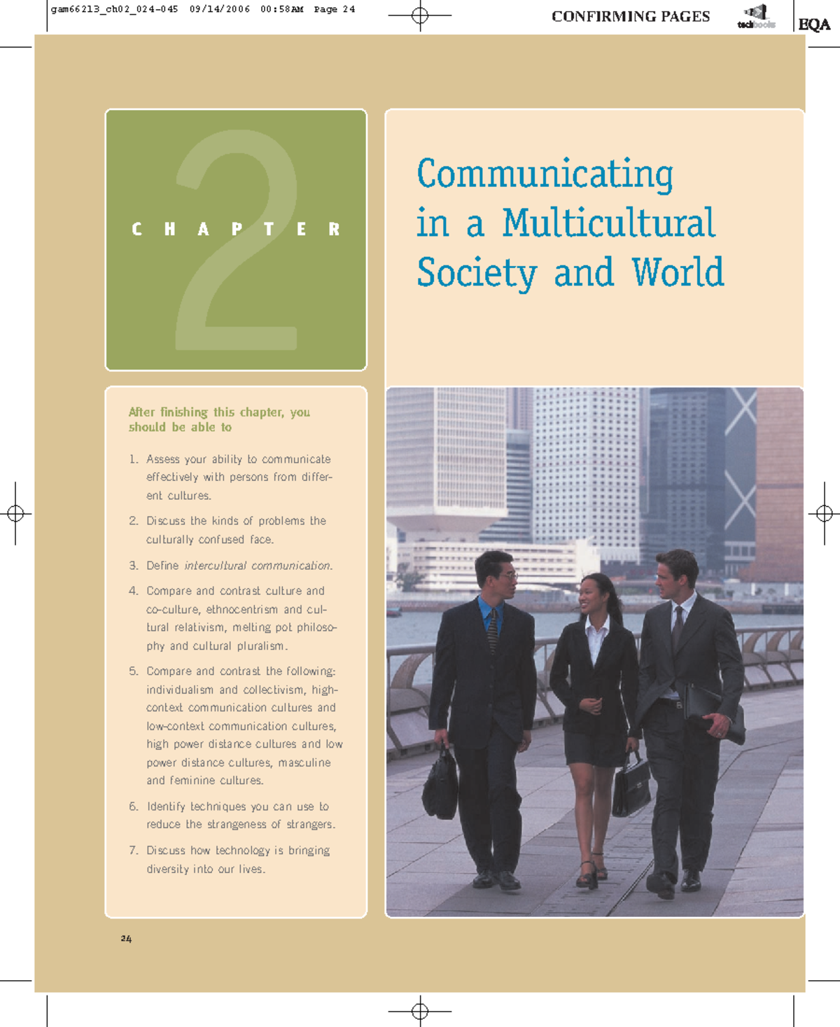 Communicating in a Multicultural Society - 24 Communicating in a ...