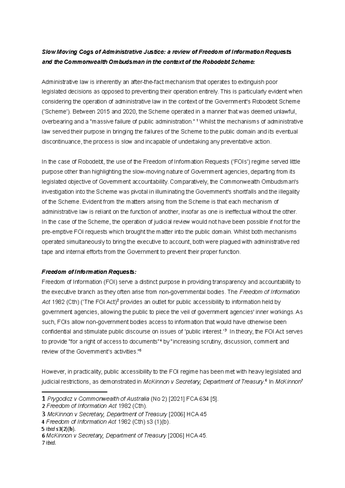 Admin Midterm - Slow Moving Cogs of Administrative Justice: a review of ...