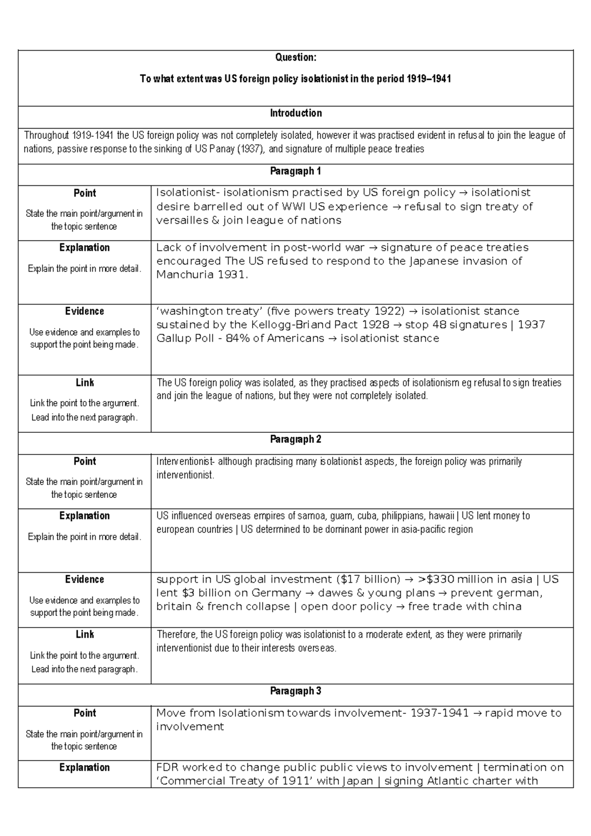 Usa plan 8 - Question: To what extent was US foreign policy ...