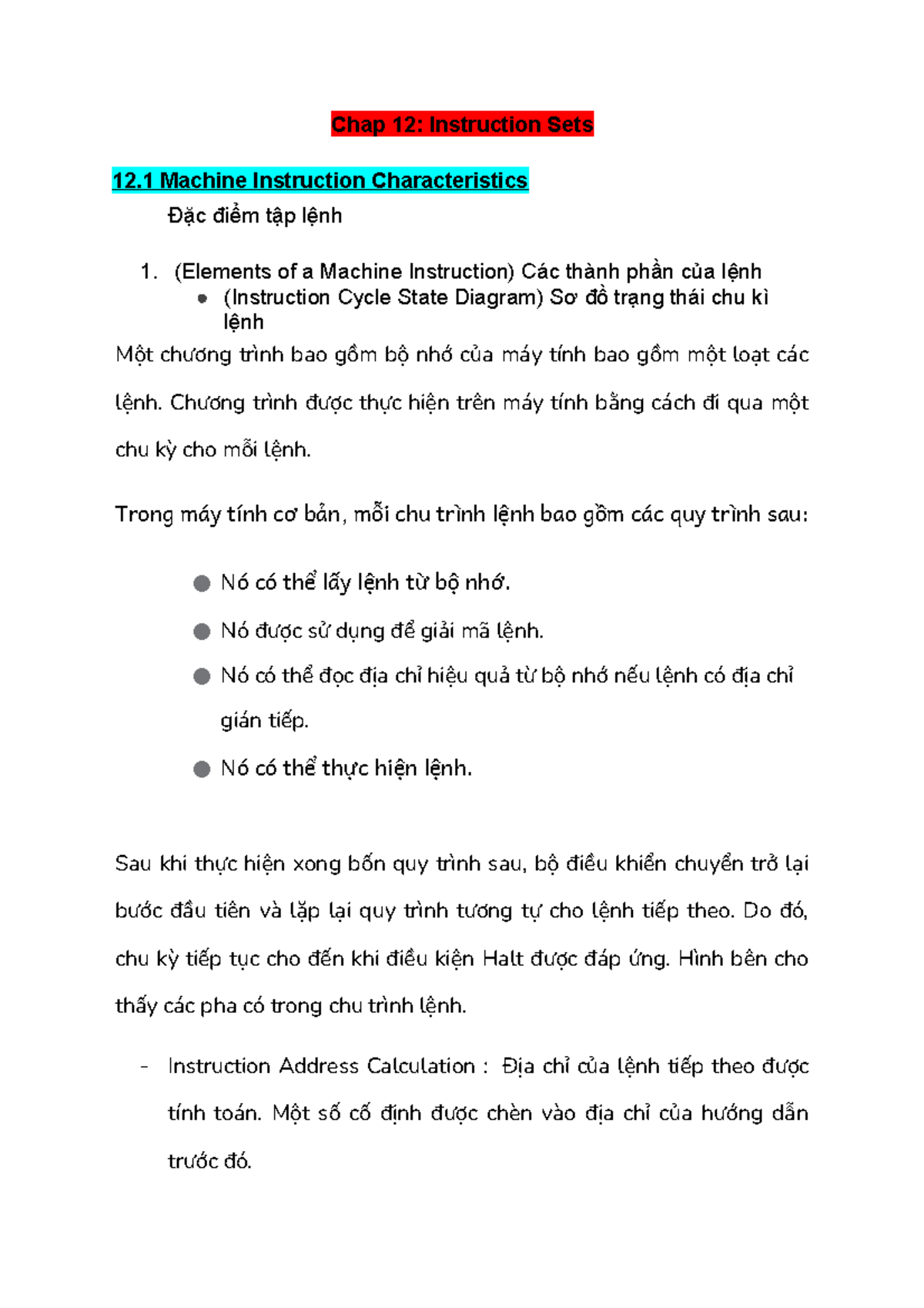 Presentation Chap 12 (1,2,3) - Chap 12: Instruction Sets 12 Machine ...