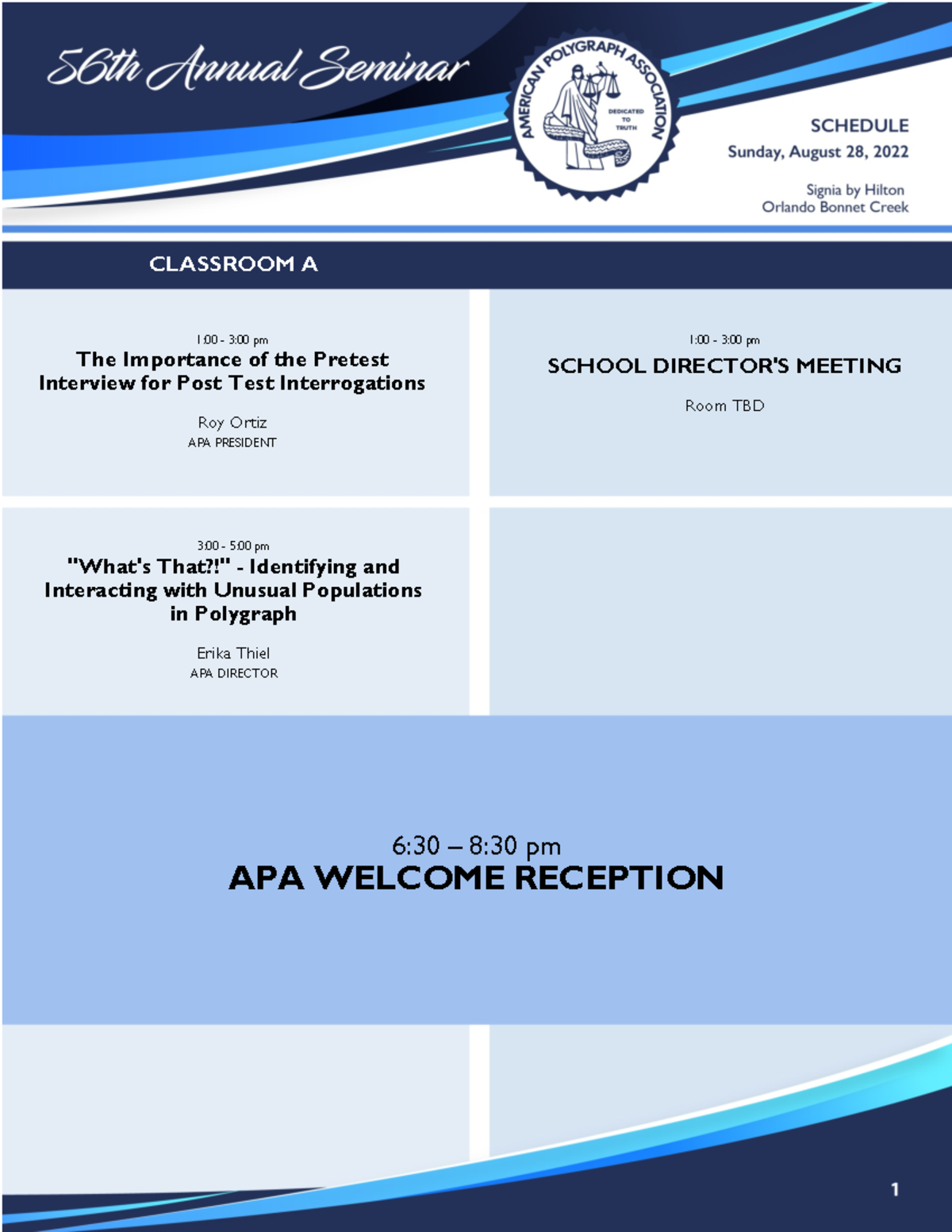 APA Seminar Schedule 5 1 00 3 00 Pm The Importance Of The Pretest apa-seminar-schedule-5-1-00-3-00-pm-the-importance-of-the-pretest