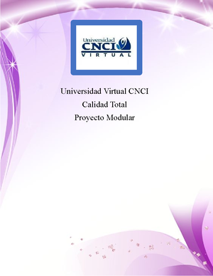 Calidad Total, actividad 1 - Universidad Virtual CNCI Calidad Total Actividad I Introducción En ...