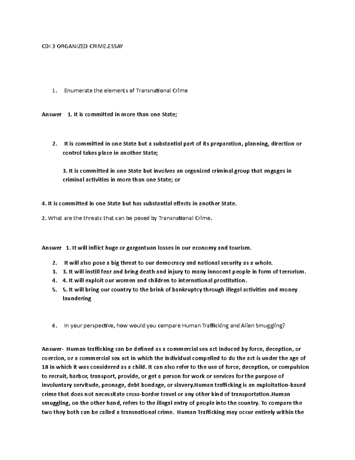 CDI 3 - CDI 3 a lecture notes that tackle about Philippine Enforcement ...