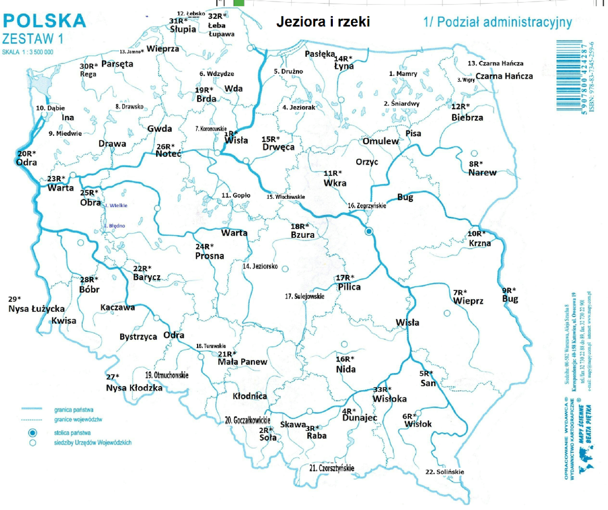 jeziora i rzeki polski - Geografia - Studocu