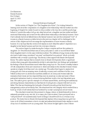 PRR #5 - Personal reading reflection for Professor Rolanda Pollard ...