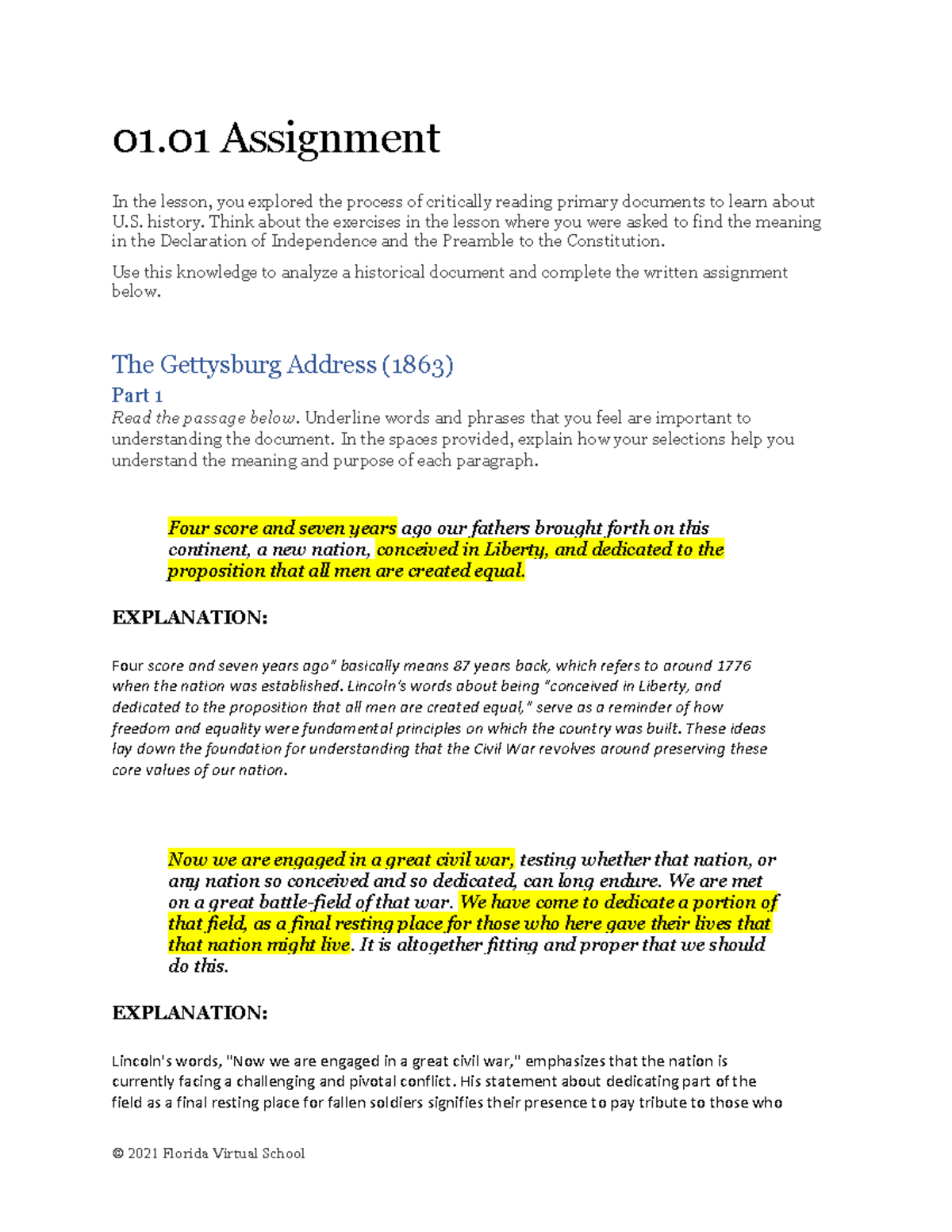 01.01_SET_THE_STAGE - © 2021 Florida Virtual School 01 Assignment In the lesson, you explored ...