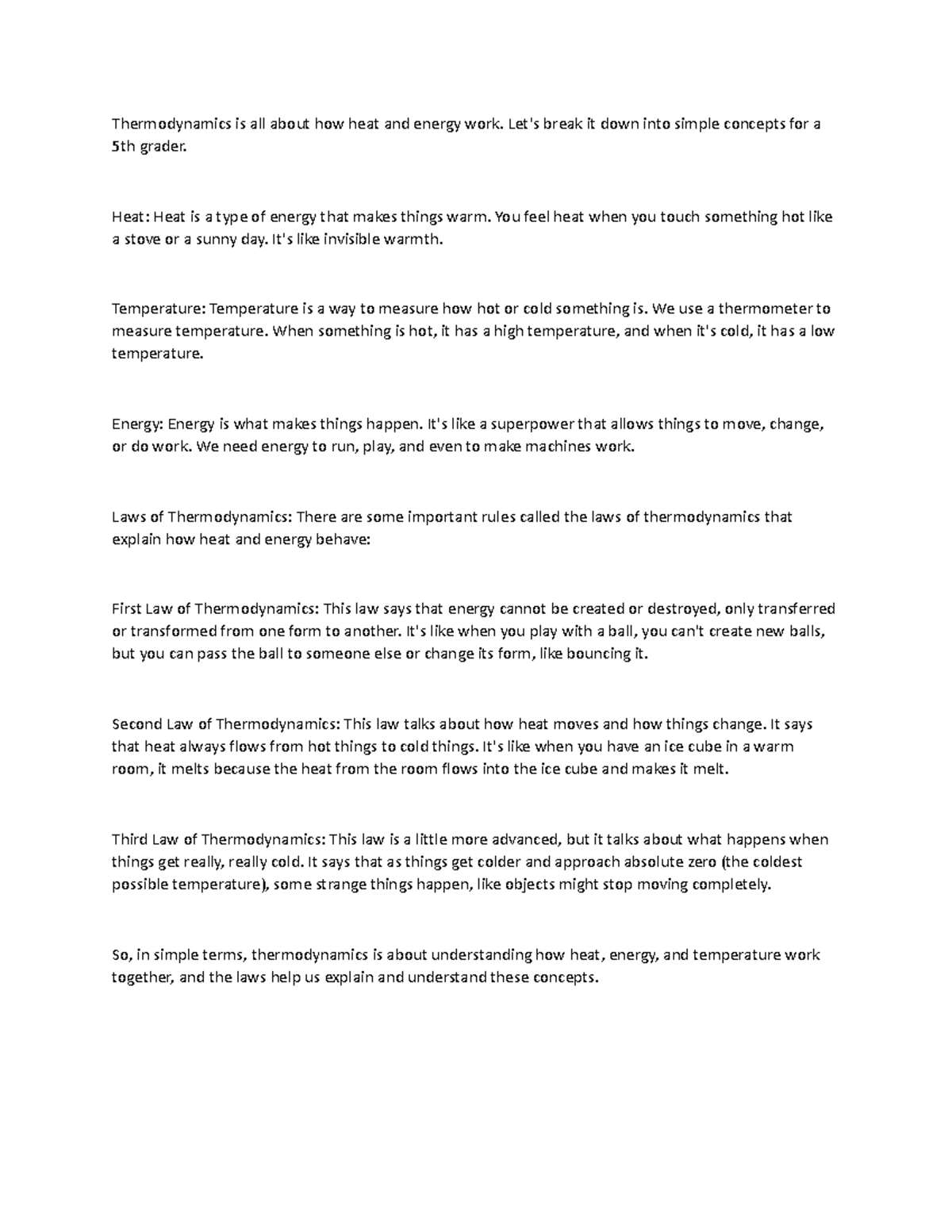 Basics of thermodynamics - Thermodynamics is all about how heat and ...