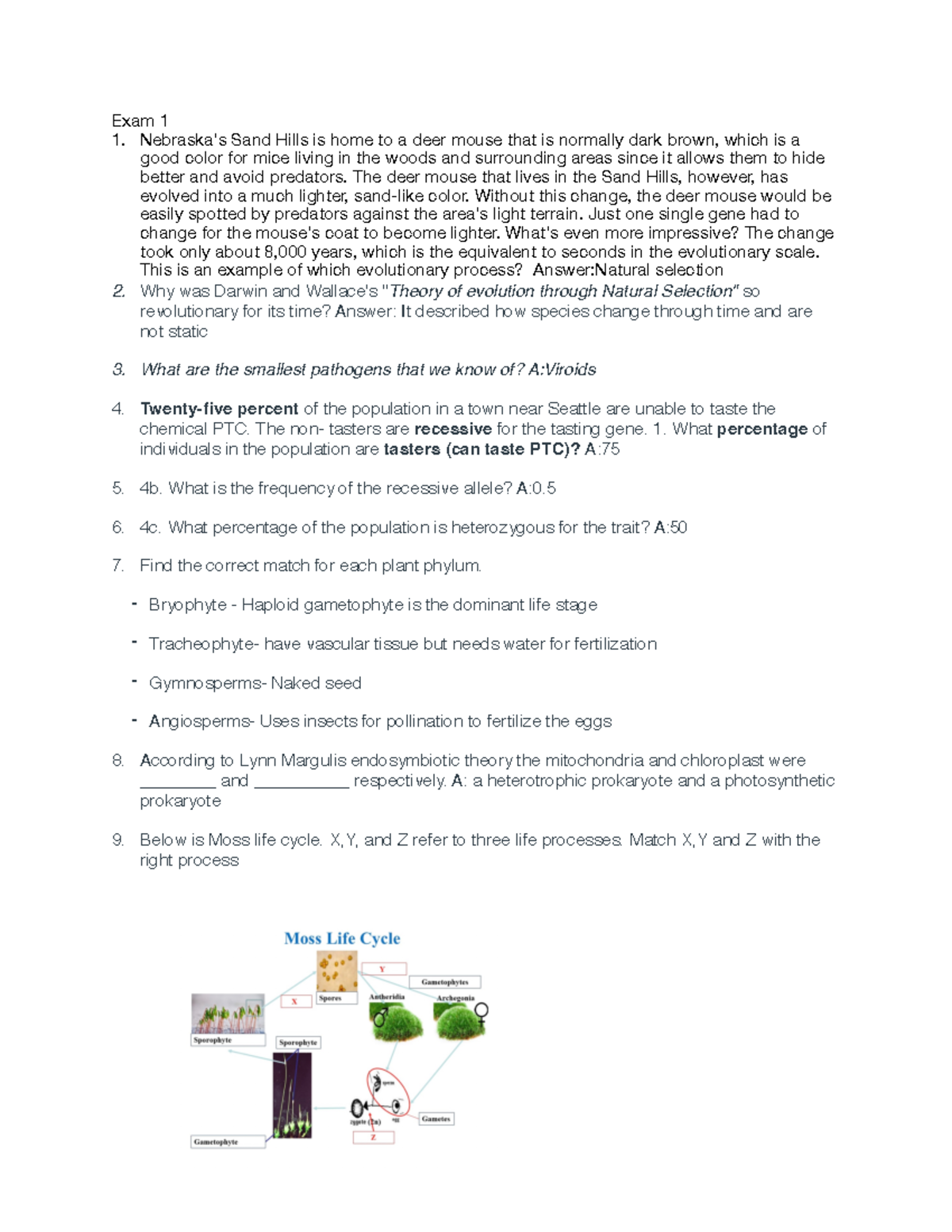Biology exam 1 Dr. Tenzing Ingty - Exam 1 1. Nebraska's Sand Hills is ...