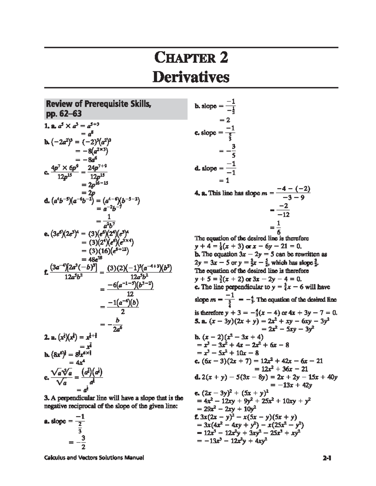 Mcv4u ch 2 nelson solutions 13 - Studocu