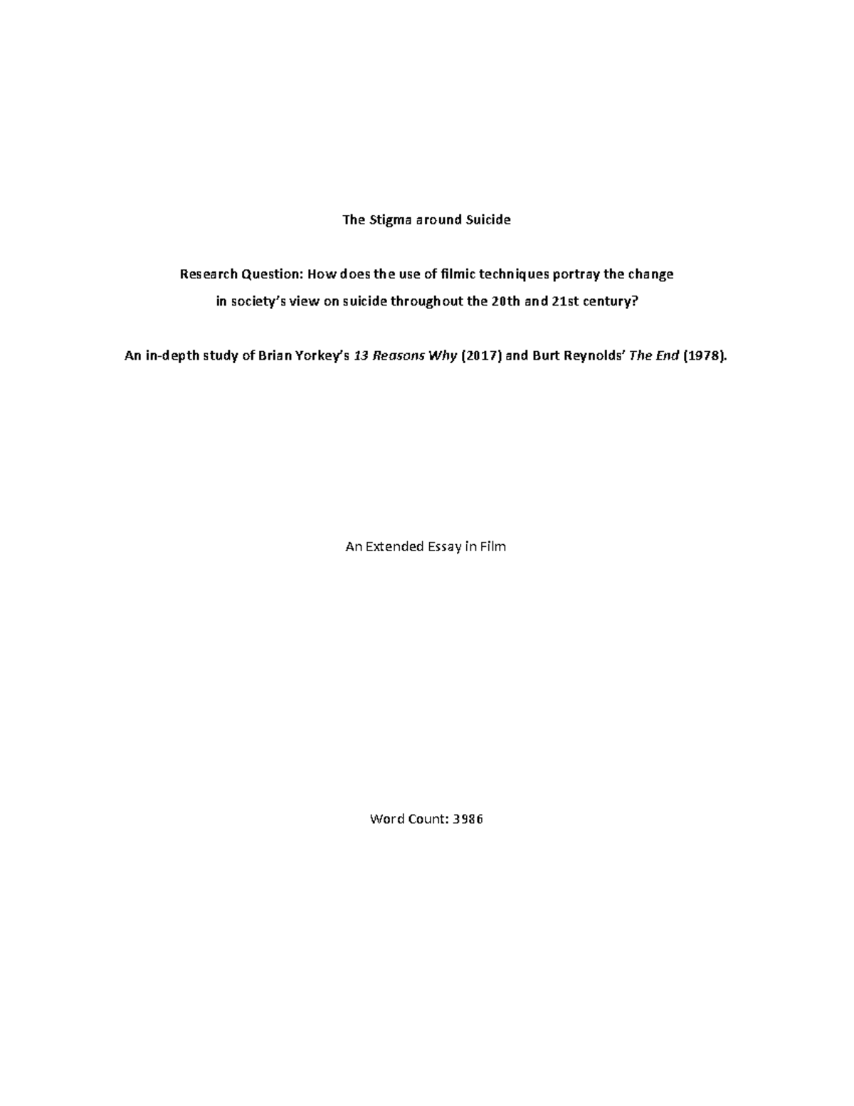 Film EEsample 2 - To give you an idea on format - The Stigma around ...