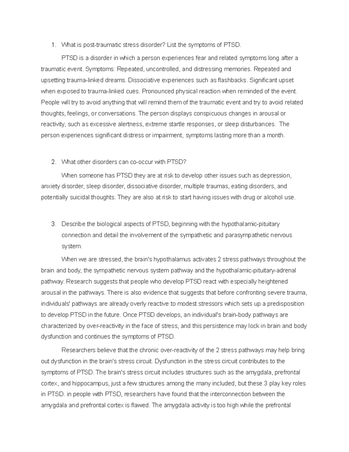 Discussion Board Chapter 6 - What is post-traumatic stress disorder ...