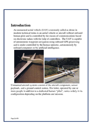 UAV. unmanned air vehicle - Studocu