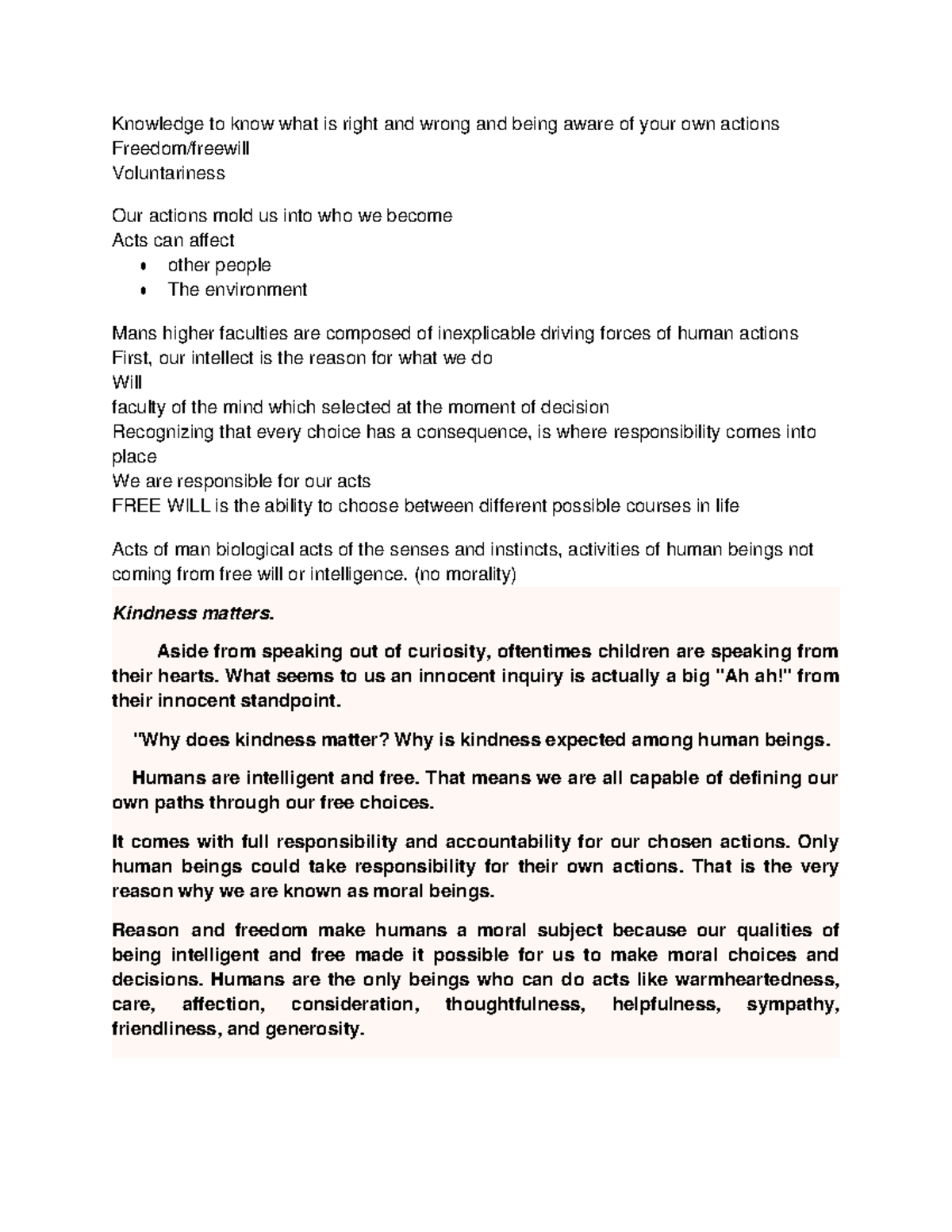 M6 Understandin the human act - Knowledge to know what is right and ...