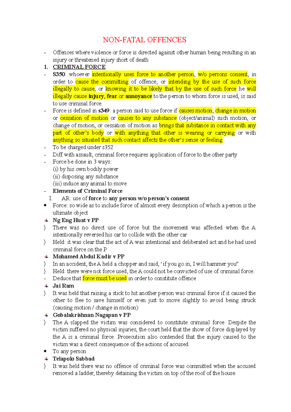 NON- Fatal Offences - 123 - NON-FATAL OFFENCES - Offences where ...