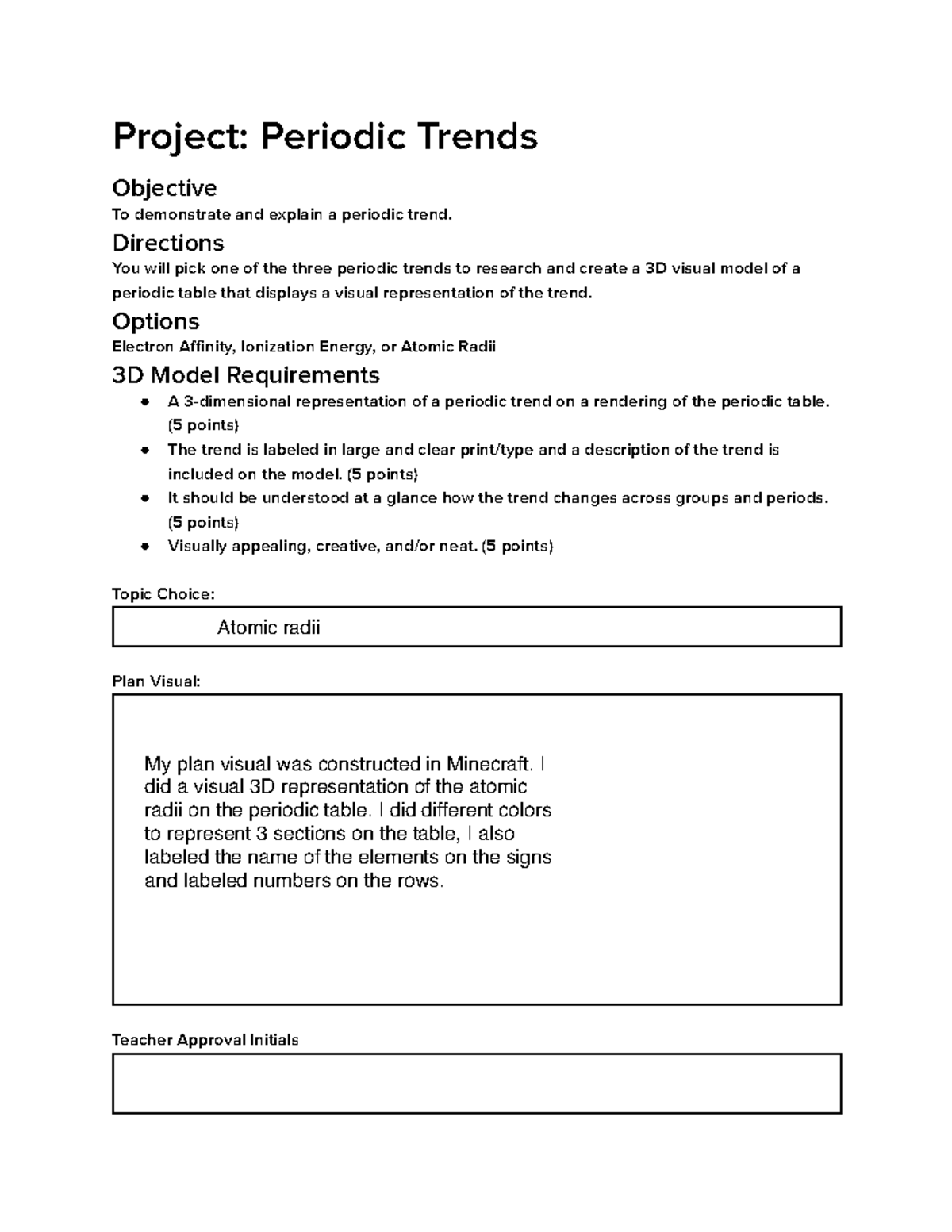 Project +Periodic+Trends - Project: Periodic Trends Objective To ...