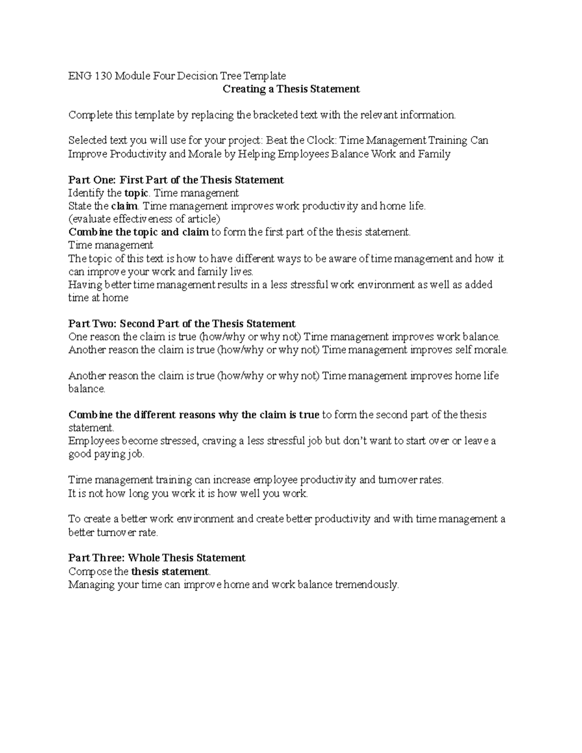 ENG 130 Module Four Decision Tree Template - ENG 130 Module Four ...