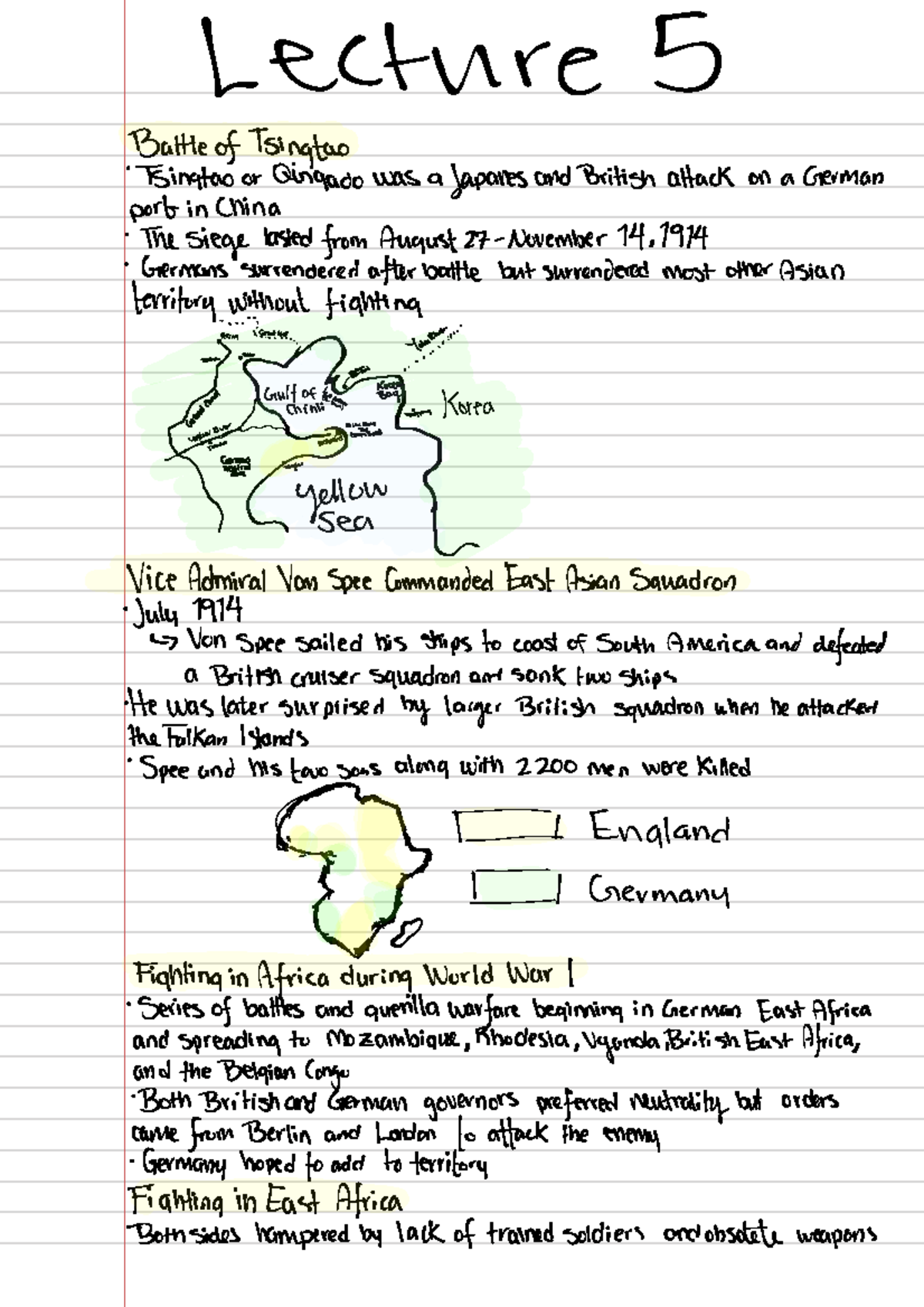Lecture 5 - World War 1 Notes Dr. Michael Epple CRN 85272 - WOH 4240 ...