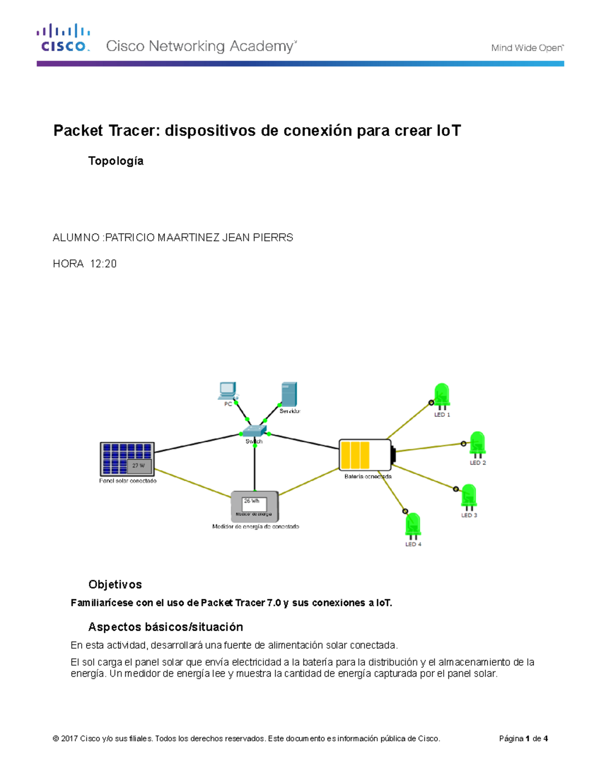 Practica Packet Tracer 8patyricio martinez 12 - Packet Tracer: dispositivos de conexión para ...