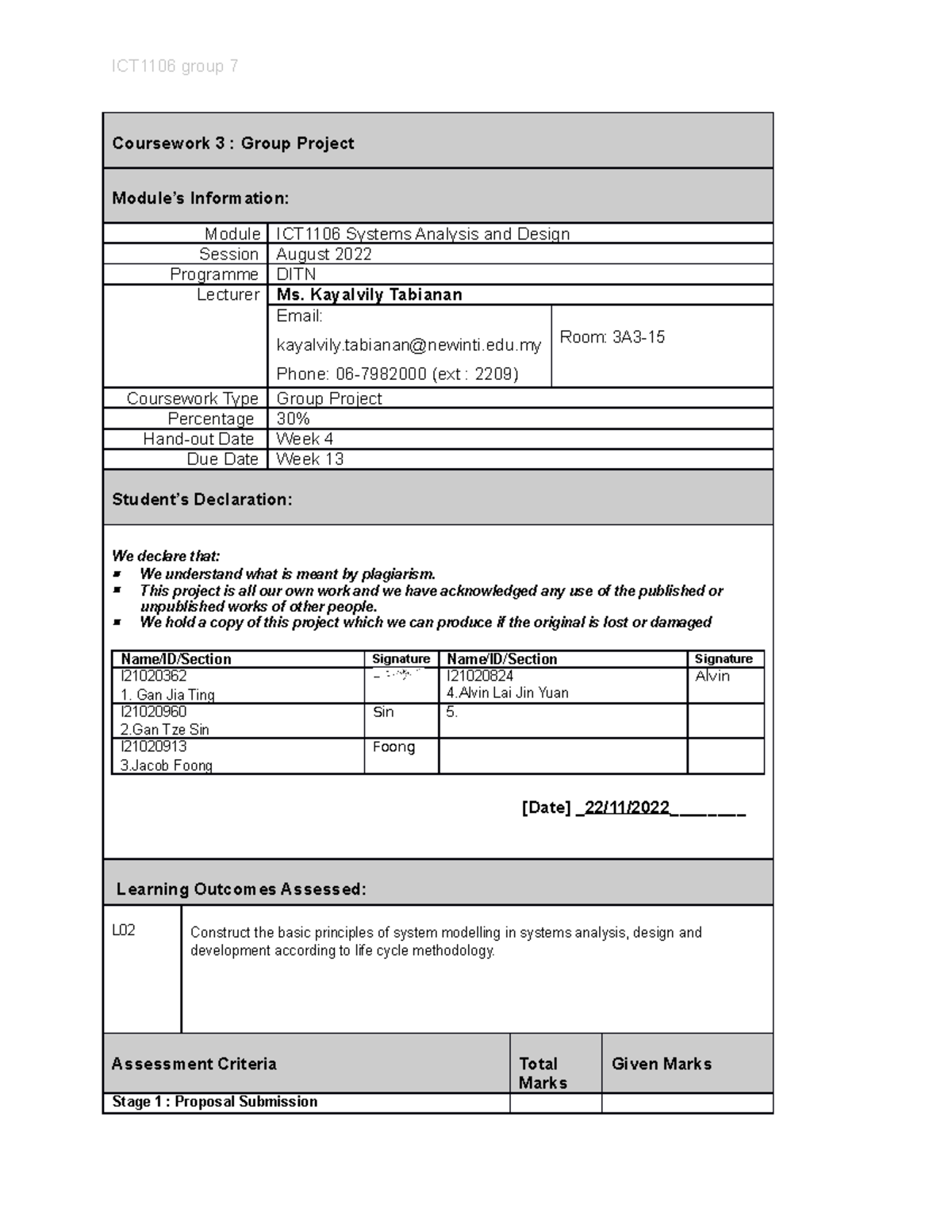 ICT1106 Group 7 PI Report - ICT1106 group 7 Coursework 3 : Group ...