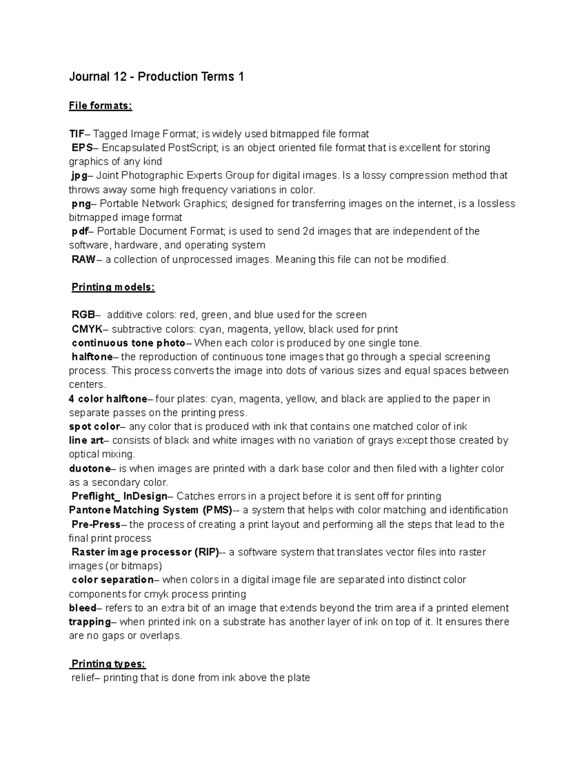 Journal 12 - design notes - Journal 12 - Production Terms 1 File ...