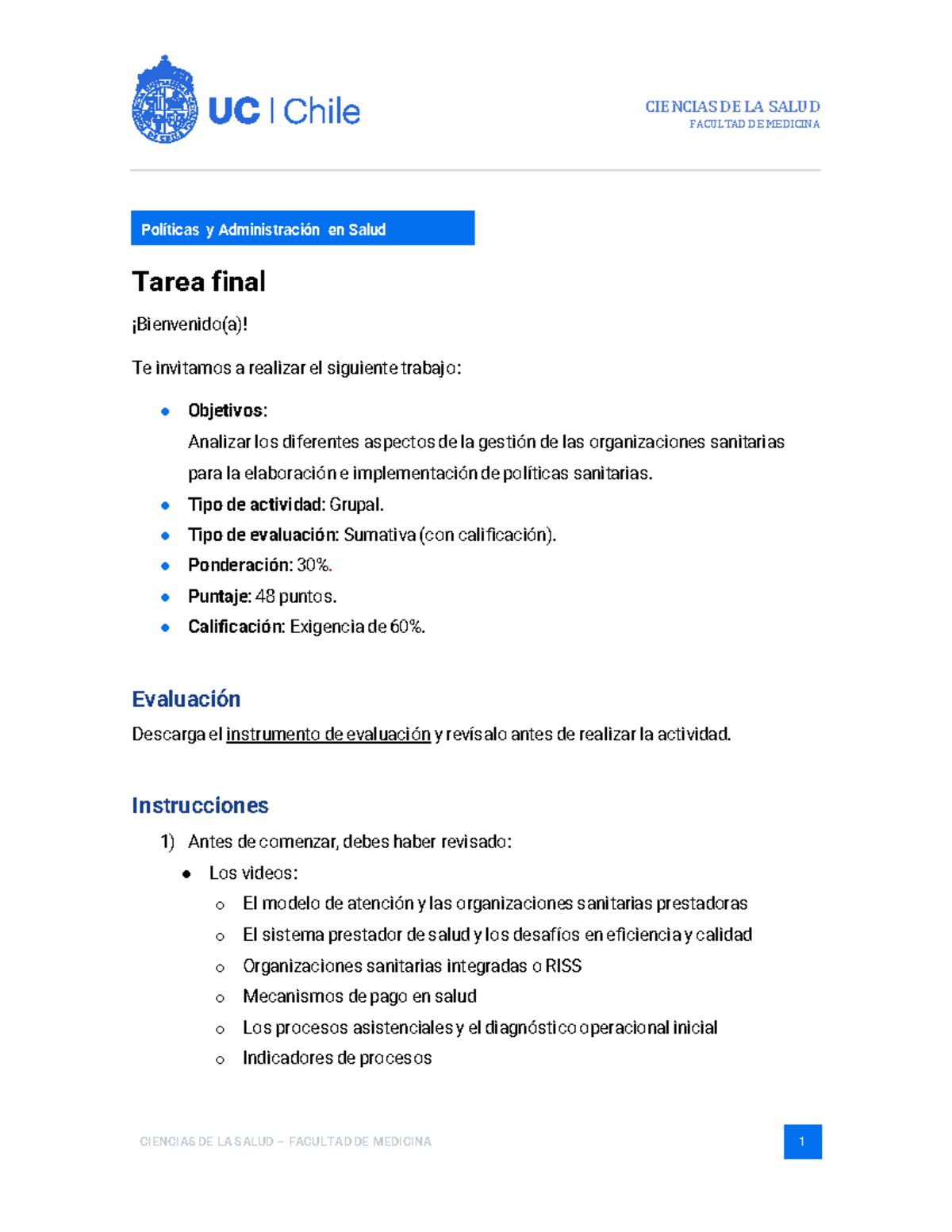 Tarea-Final - TAREA FINAL DE PROYECTO - CIENCIAS DE LA SALUD FACULTAD ...