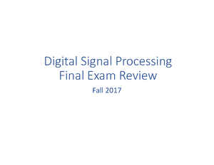 Matlab Digital Filters Assignment 3 (Questions only) - Page 1 Digital Signal Processing - Studocu