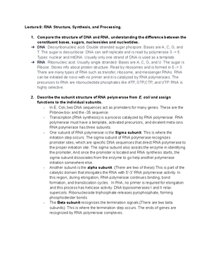 UIUC MCB 450 Lecture 11 Regulation of Gene Expression - Lecture 11 ...