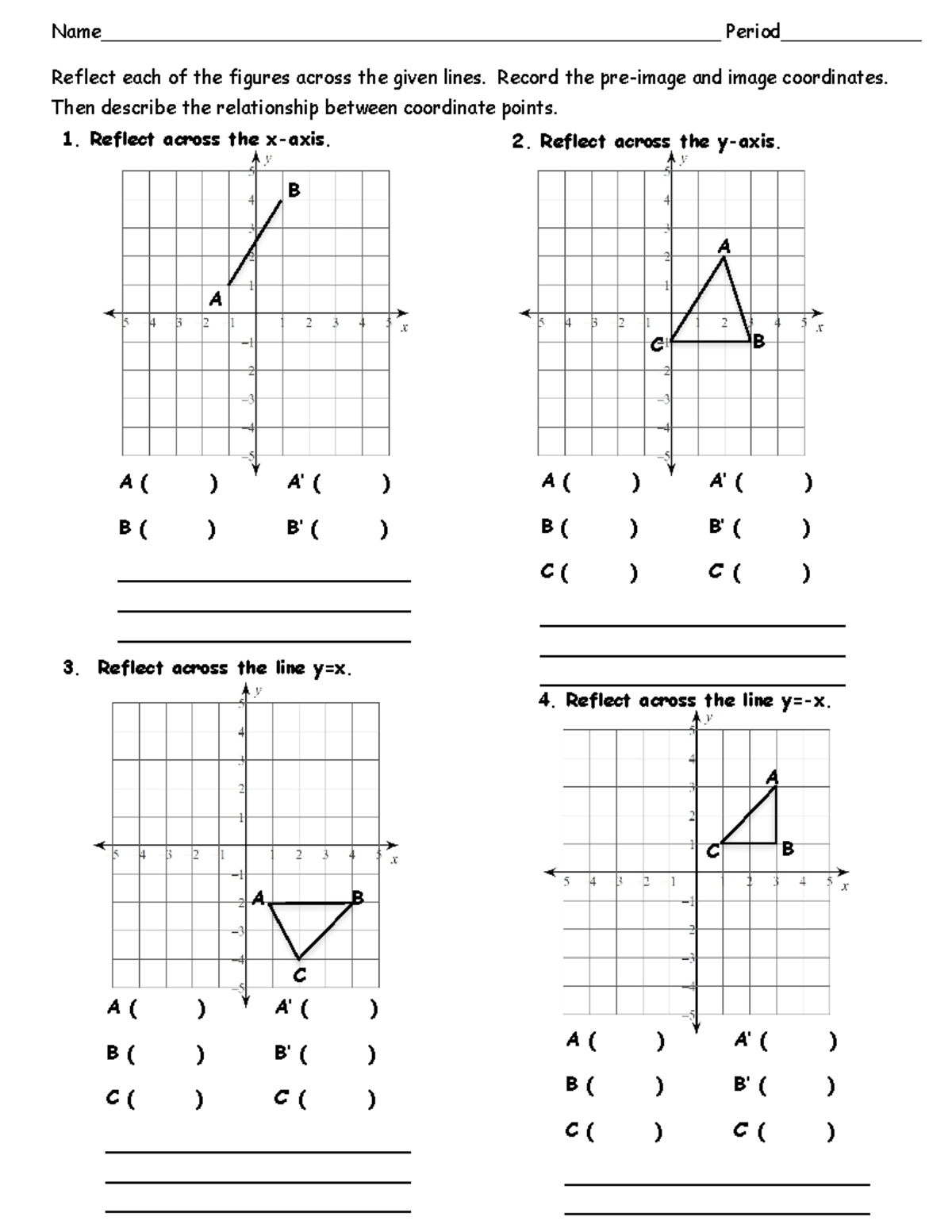 Geometry notes for school - A B A B C A ( ) A’ ( ) B ( ) B