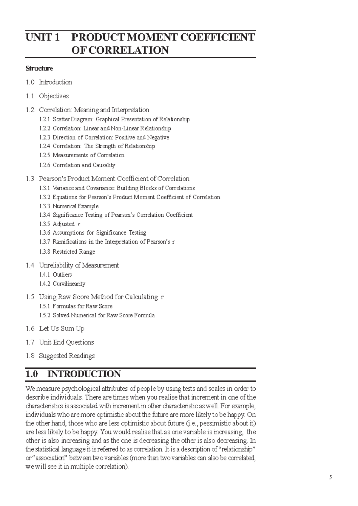 Stats block 2 - IGNOU - UNIT 1 PRODUCT MOMENT COEFFICIENT OF CORRELATION Structure 1 ...