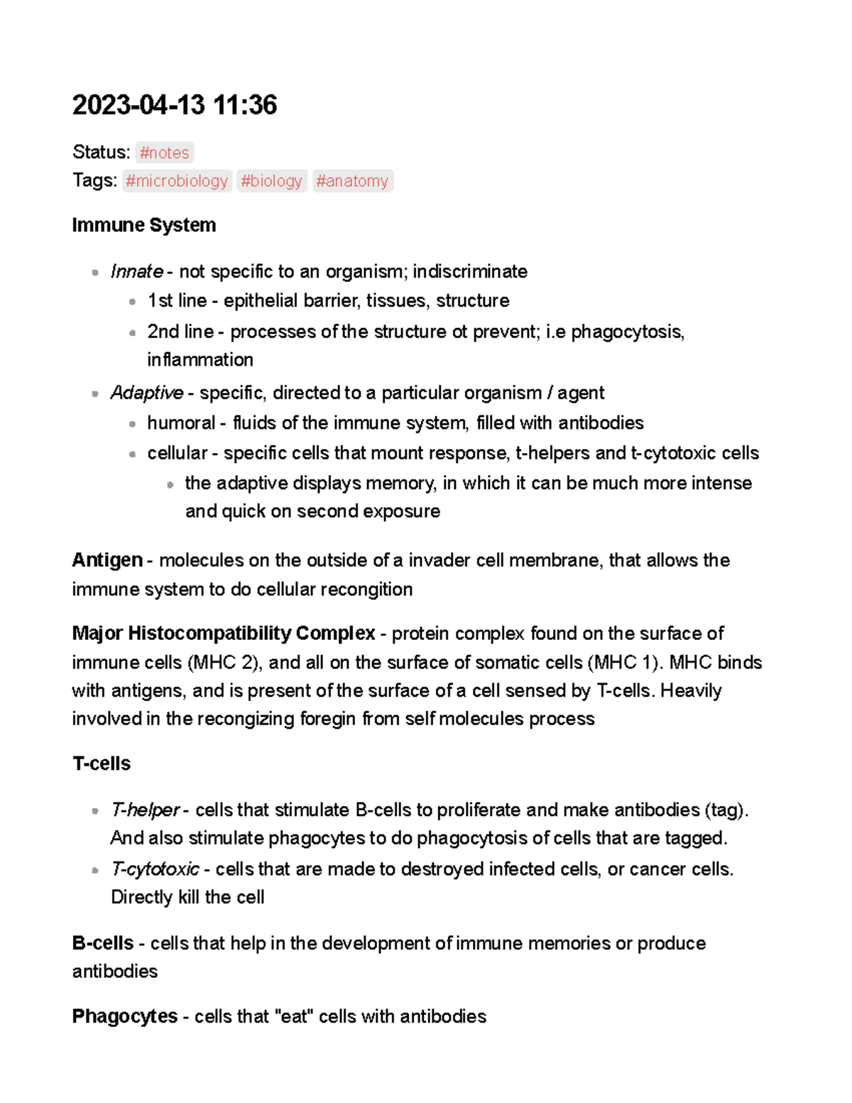 Immunity - Explains the ways in which the mammalian immune system works ...