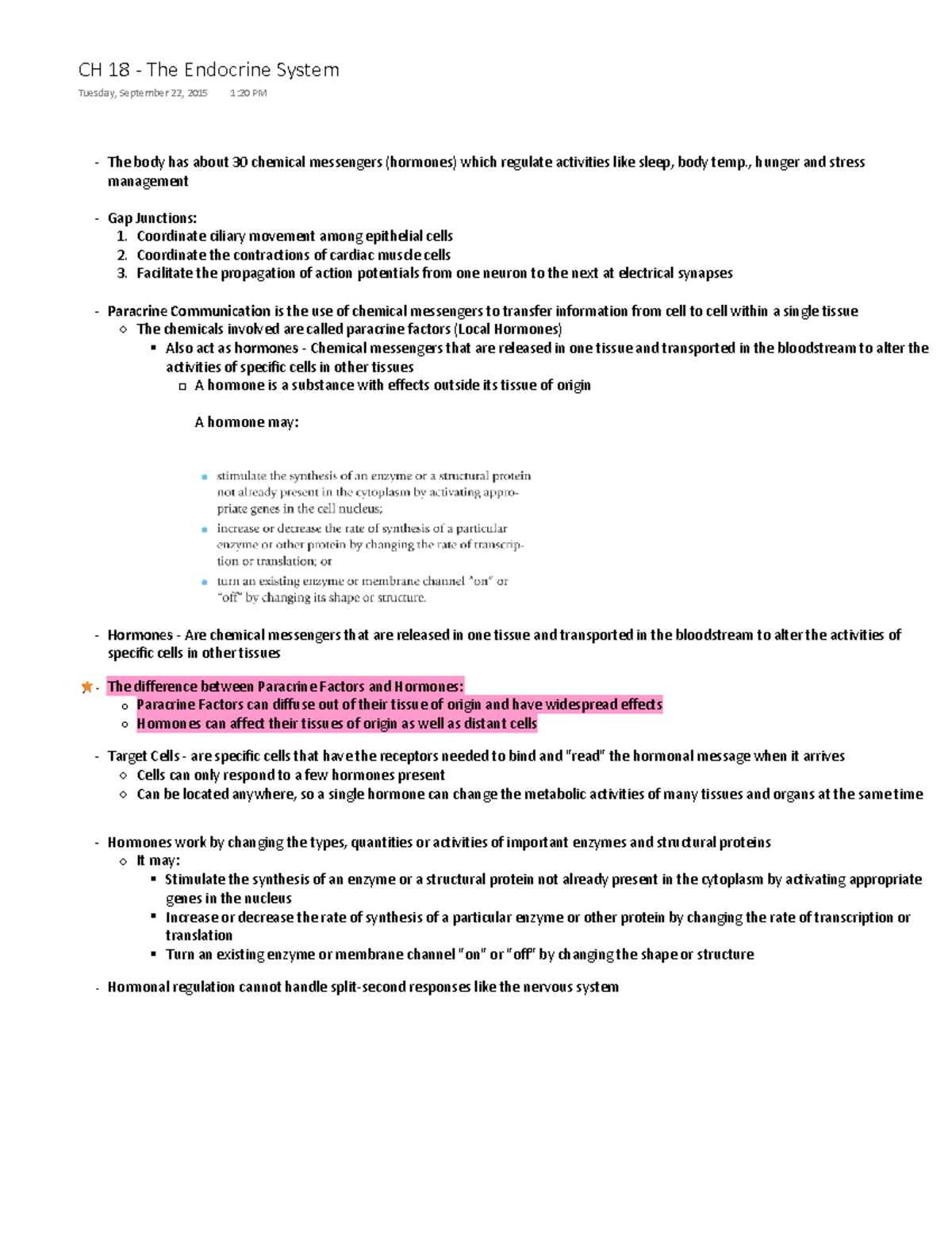 BIOL 2452 - CH 18 - The Endocrine System - Warning: TT: undefined function: 32 Warning: TT ...
