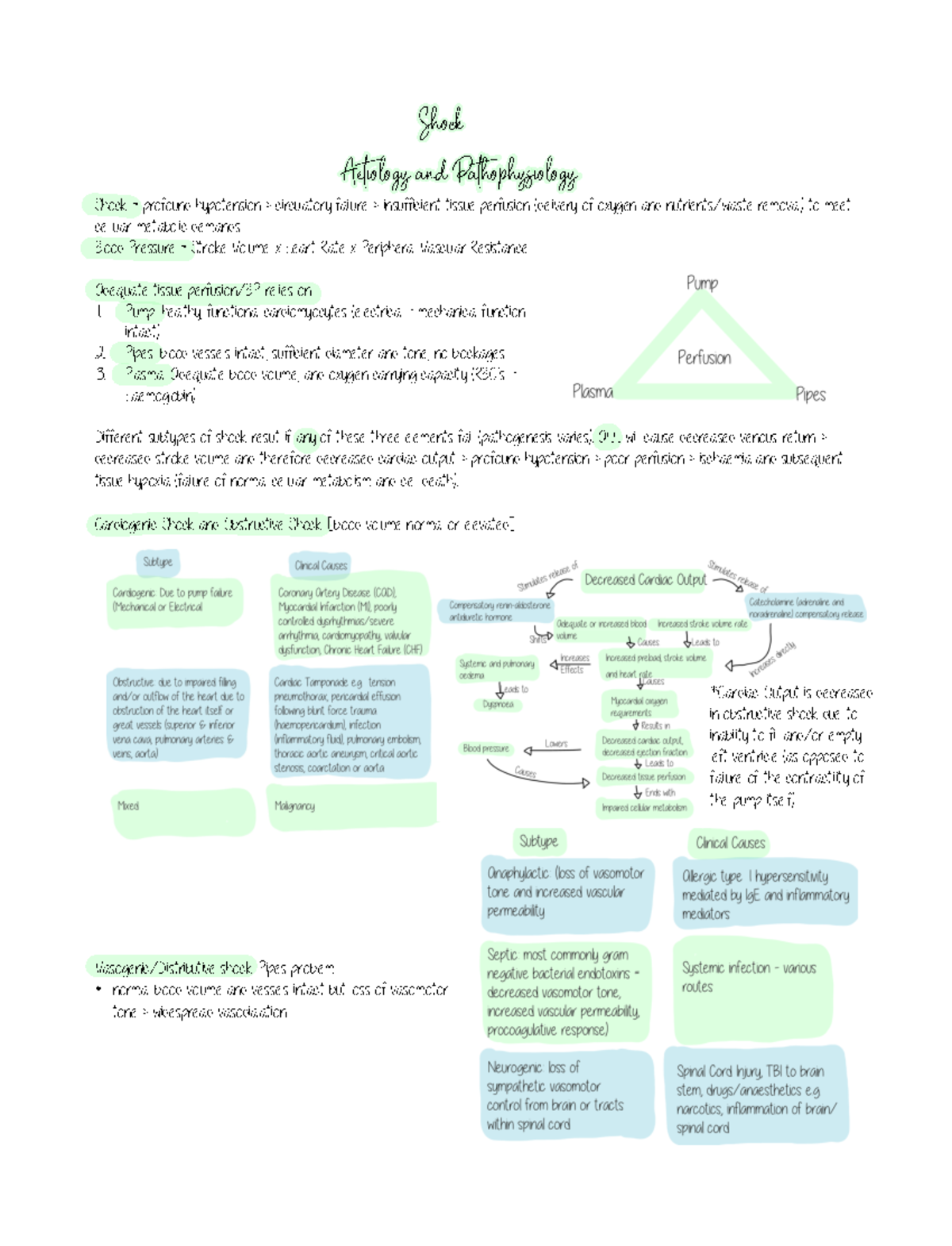 ONE Shock - Shock Aetiology and Pathophysiology Shock = profound ...