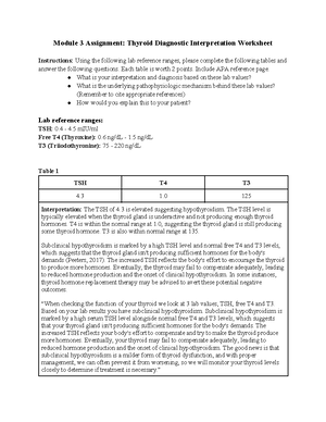 Anemia Analysis Worksheet - Module 3 Assignment: Anemia Analysis ...