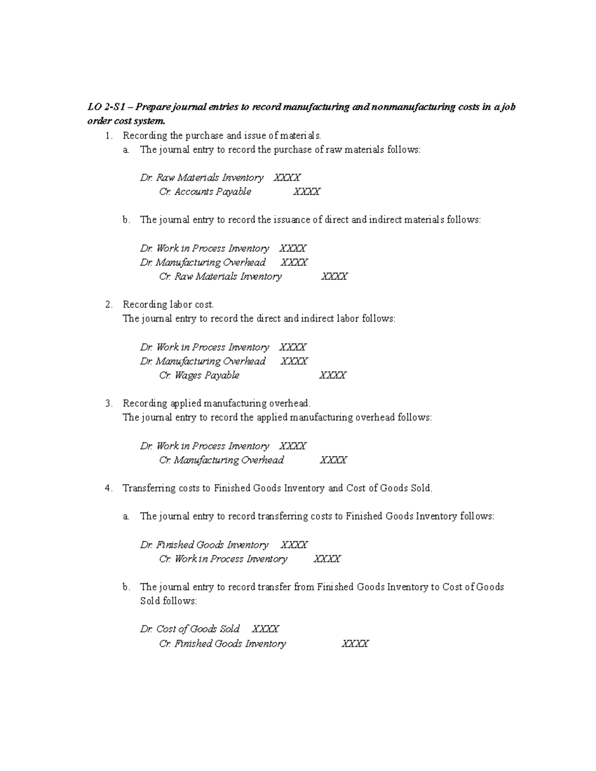Chapter 2 Journal entries - LO 2-S1 – Prepare journal entries to record ...