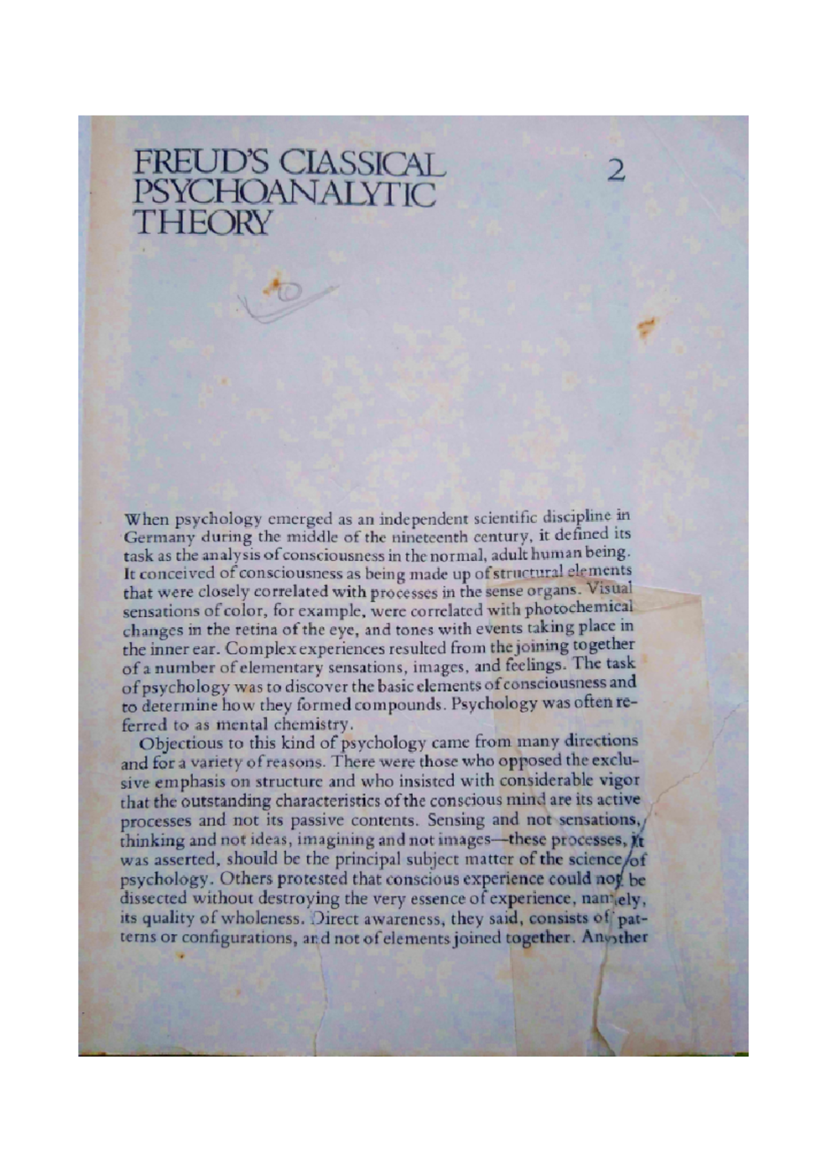 Freud's Classical Psychoanalytic Theory - CIASSICAL 2 PSYCHOANALYTIC ...