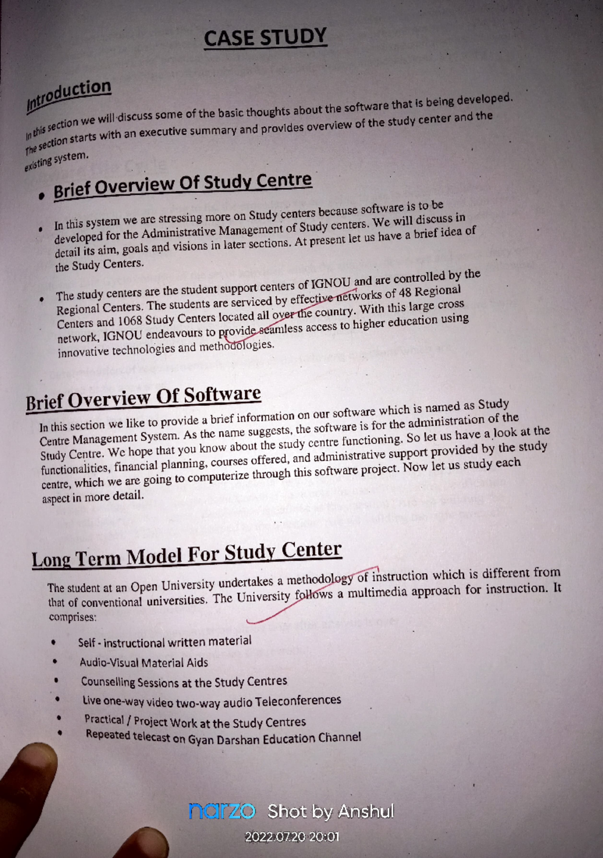 Sdlc model study - CASE STUDY Introduction will discuss some of the ...
