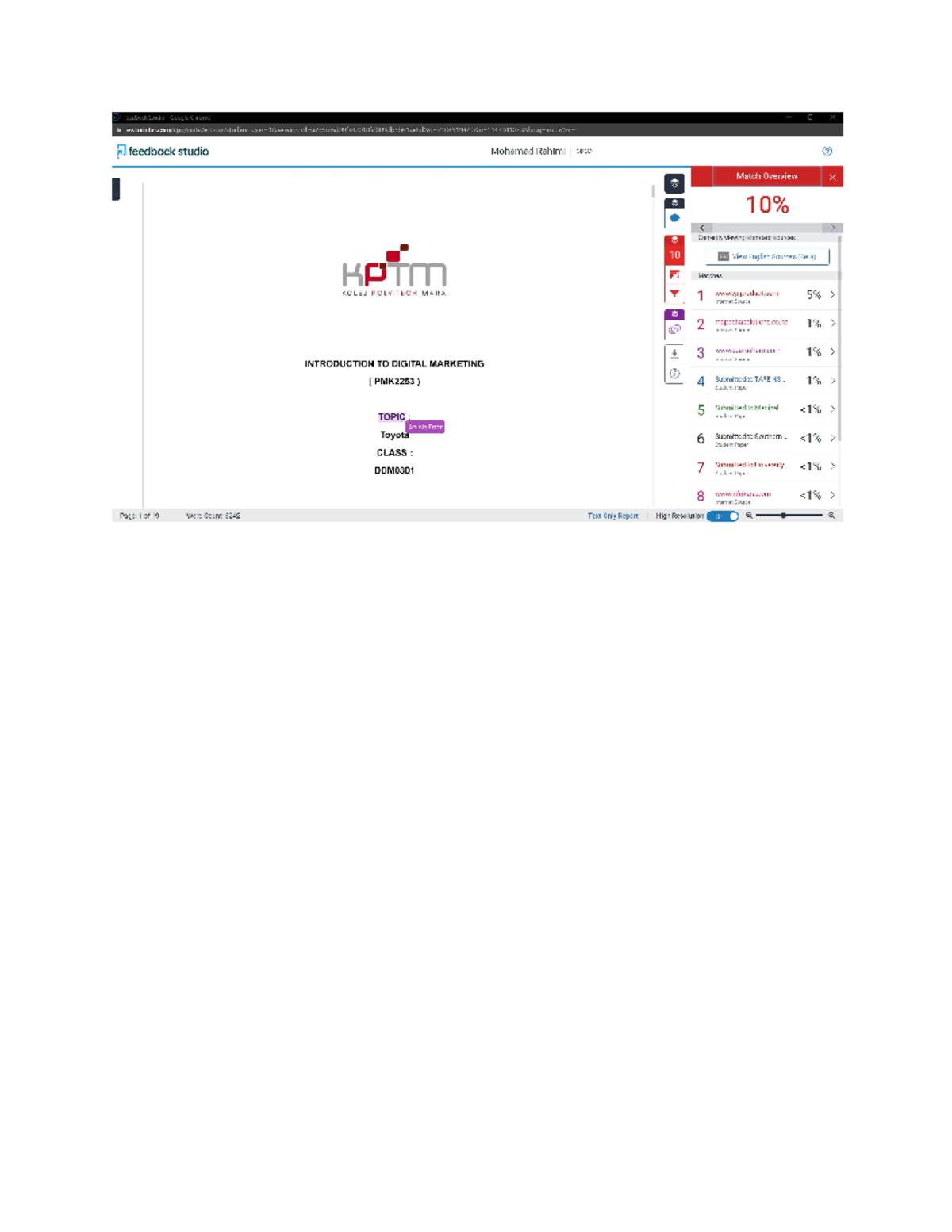 Company Digital Marketing REMY 0301 PDF - INTRODUCTION TO DIGITAL MARKETING ( PMK2253 ) TOPIC ...