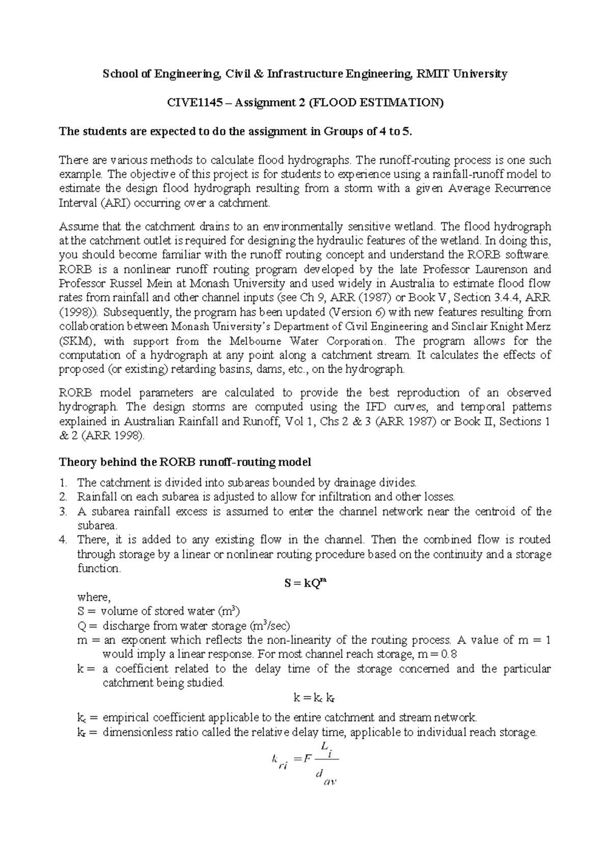 RORB - Instructions - lec - CIVE1145 - RMIT University - Studocu