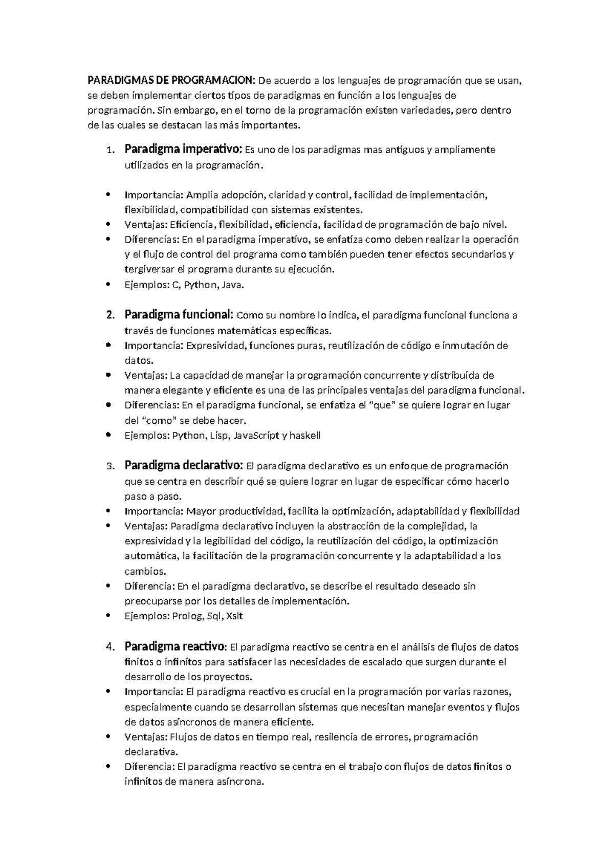 Paradigmas DE Programacion - PARADIGMAS DE PROGRAMACION: De acuerdo a los lenguajes de ...