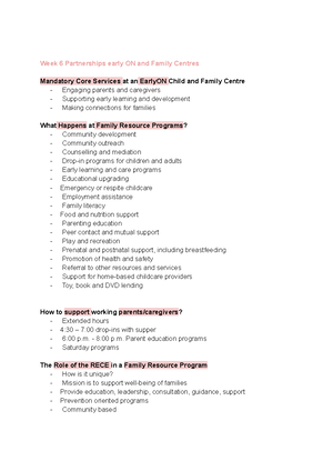 Working with Families - winter 2022 Professor Teixeira Early Childhood ...