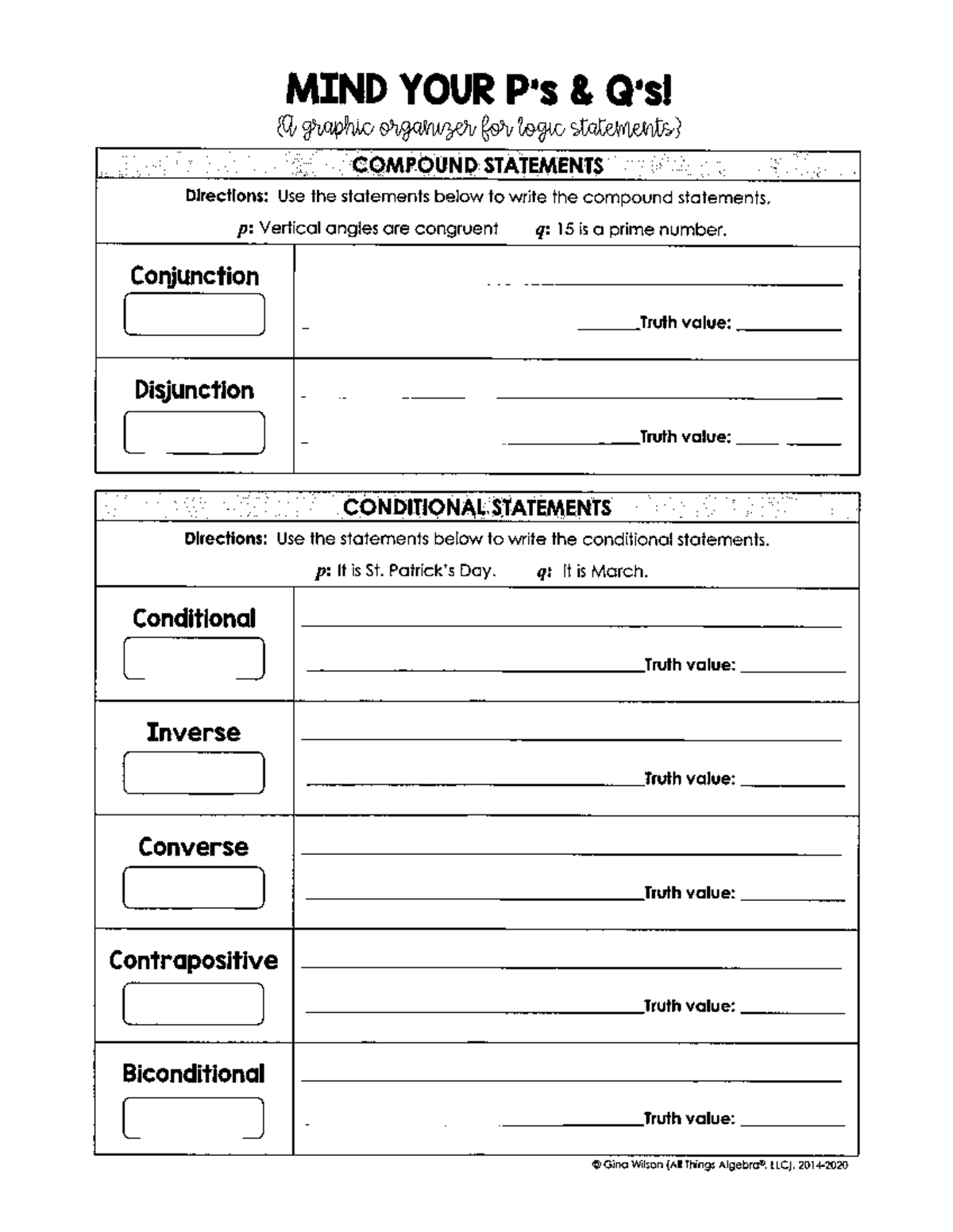 Kami Export - St. Patrick's Day Conditional Statements - MIND YOUR Ea ...