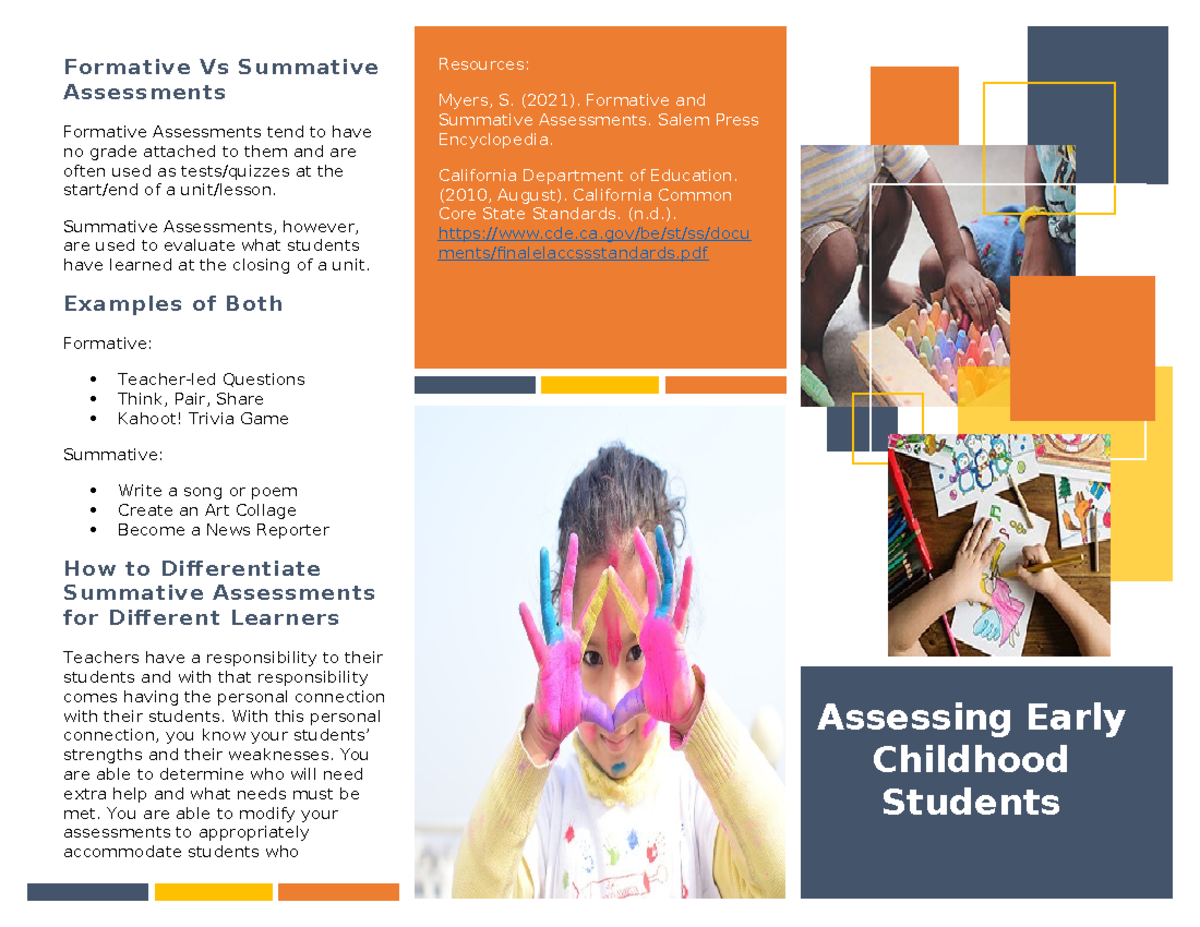 Assessing Early Childhood Students - Formative Vs Summative Assessments ...
