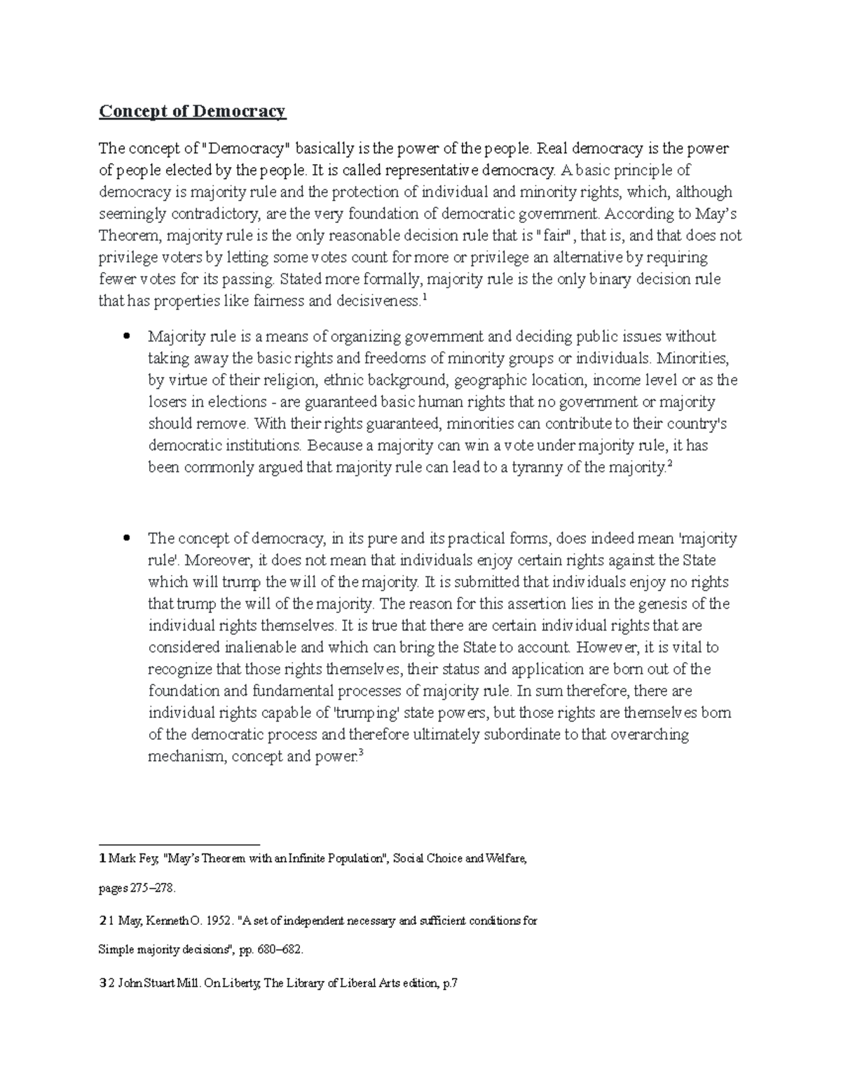 Principles and Concept of Democracy - Concept of Democracy The concept ...