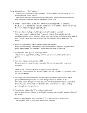 Congress chapter 6 part 2 - Name: Congress part 2 How is the structure ...