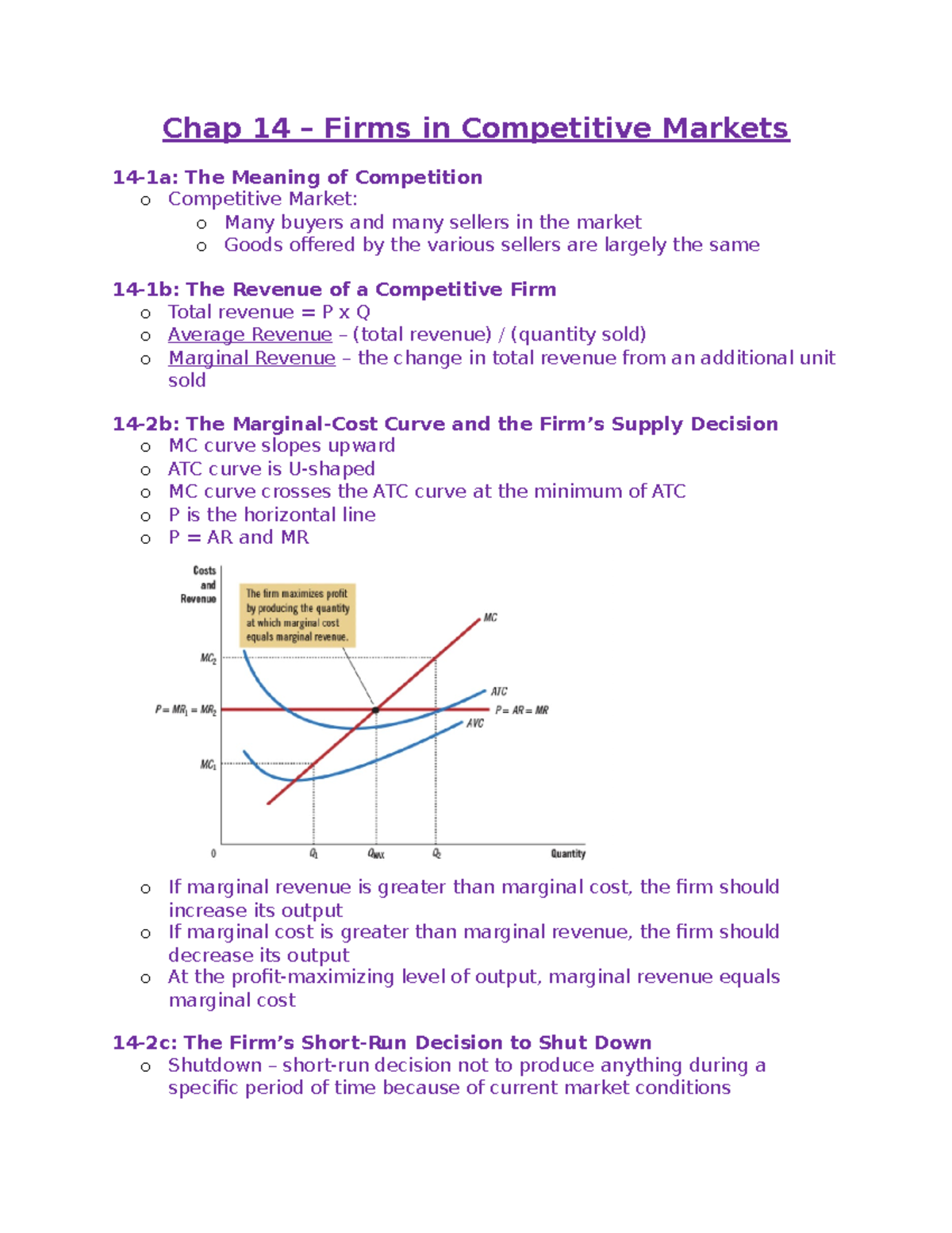Chap 14 - Firms in Competitive Markets - Chap 14 – Firms in Competitive ...